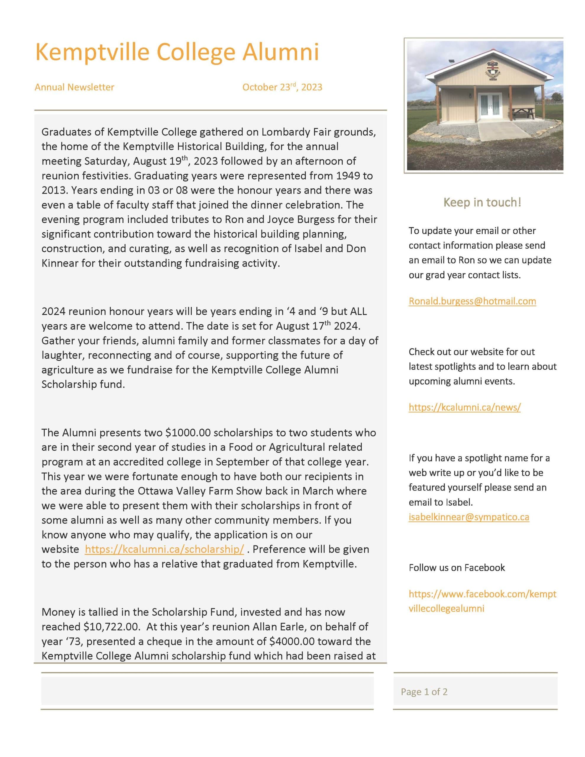 Kemptville College Alumni